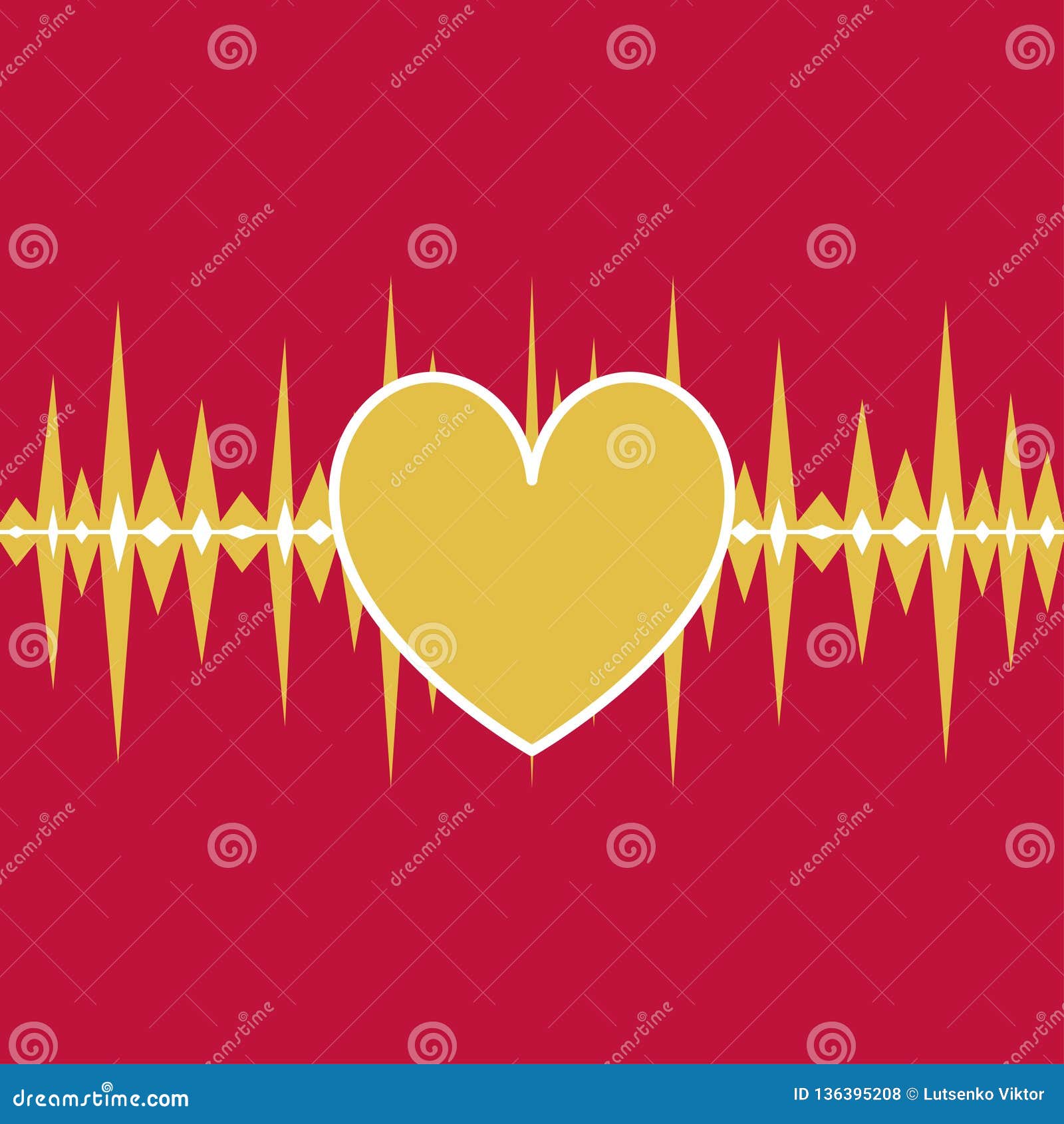 Music Heartbeat Line With Notes Cartoon Vector | CartoonDealer.com ...