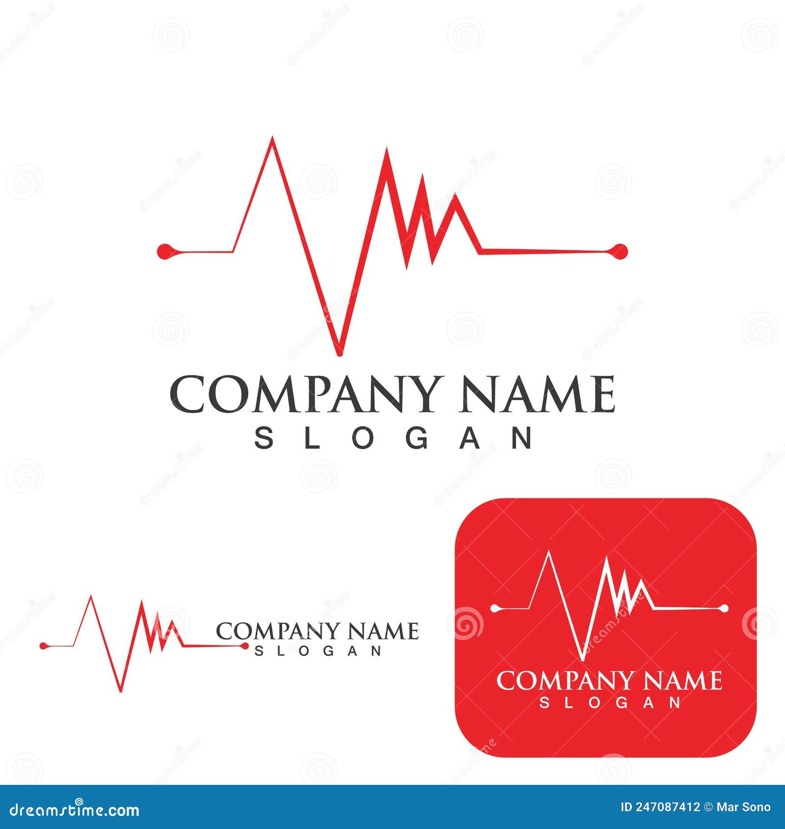 Heartbeat Logo and Symbol Template Design Element Stock Vector ...