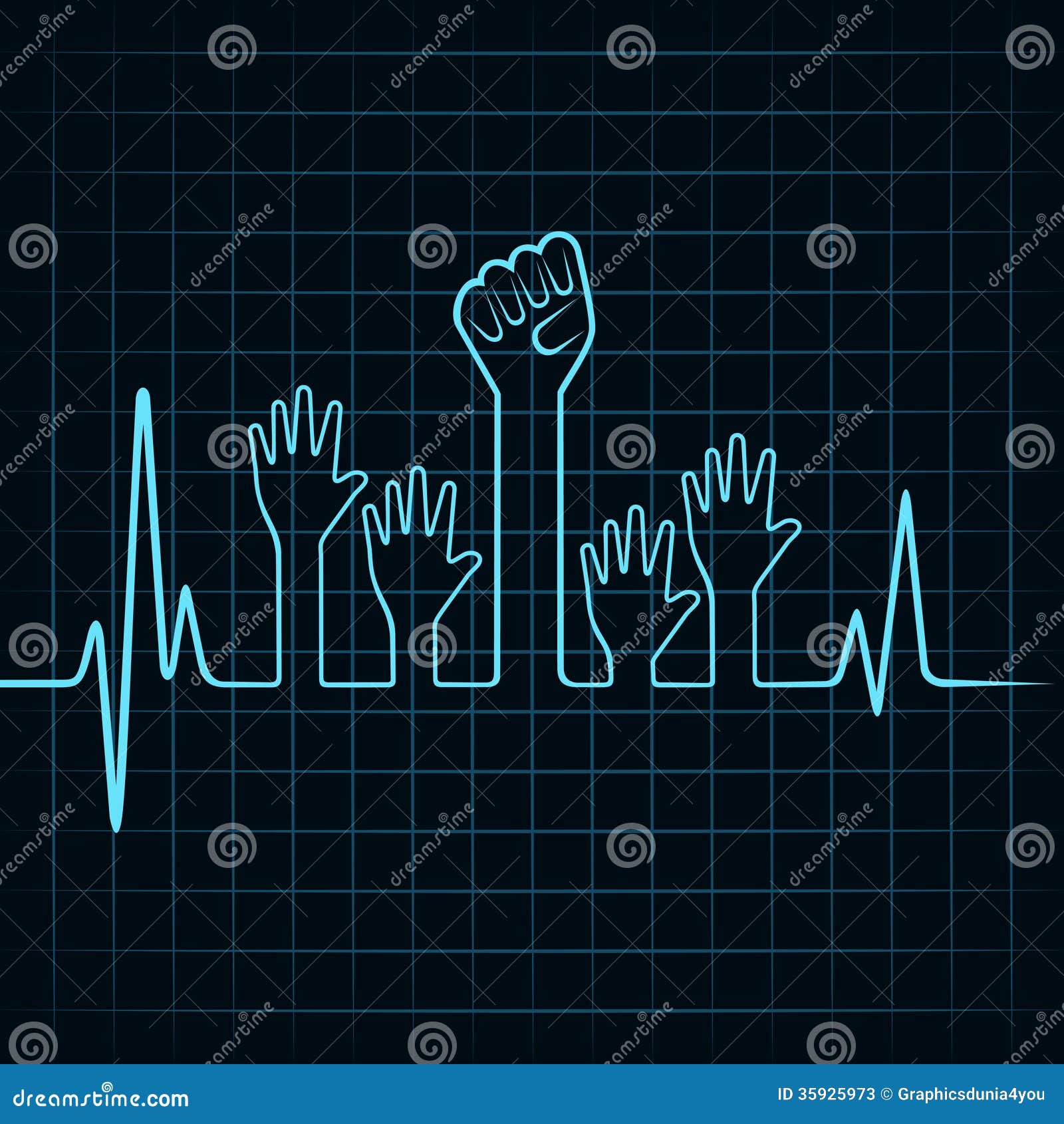 Heartbeat Make Helping and Unity Hand Stock Vector - Illustration of ... Heartbeat Make Helping and Unity Hand Stock Vector - Illustration of ...