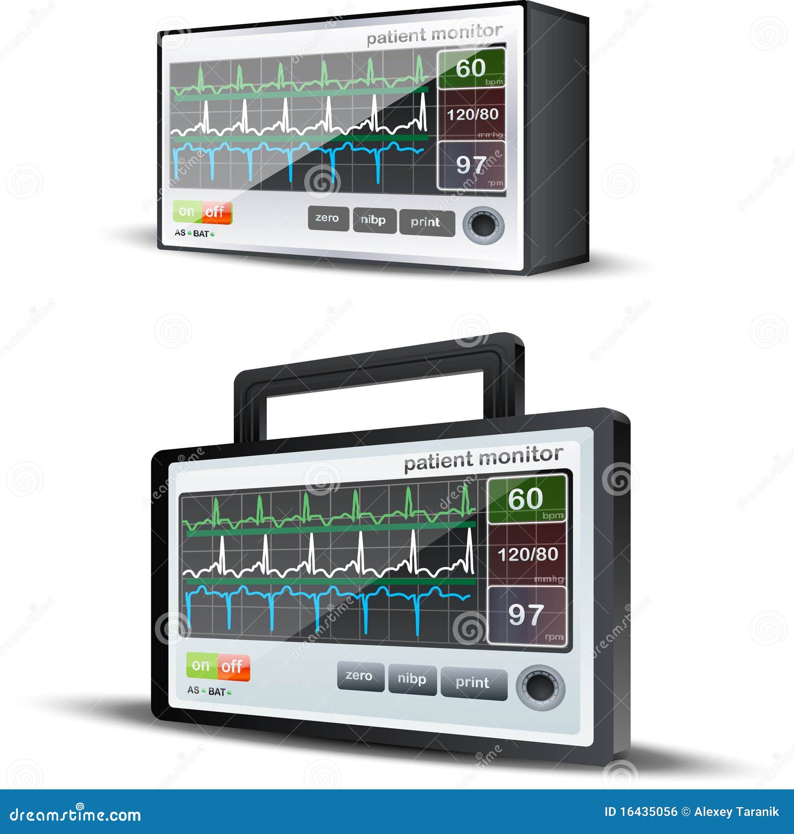 Heartbeat monitor system stock illustration. Illustration of healthcare ...