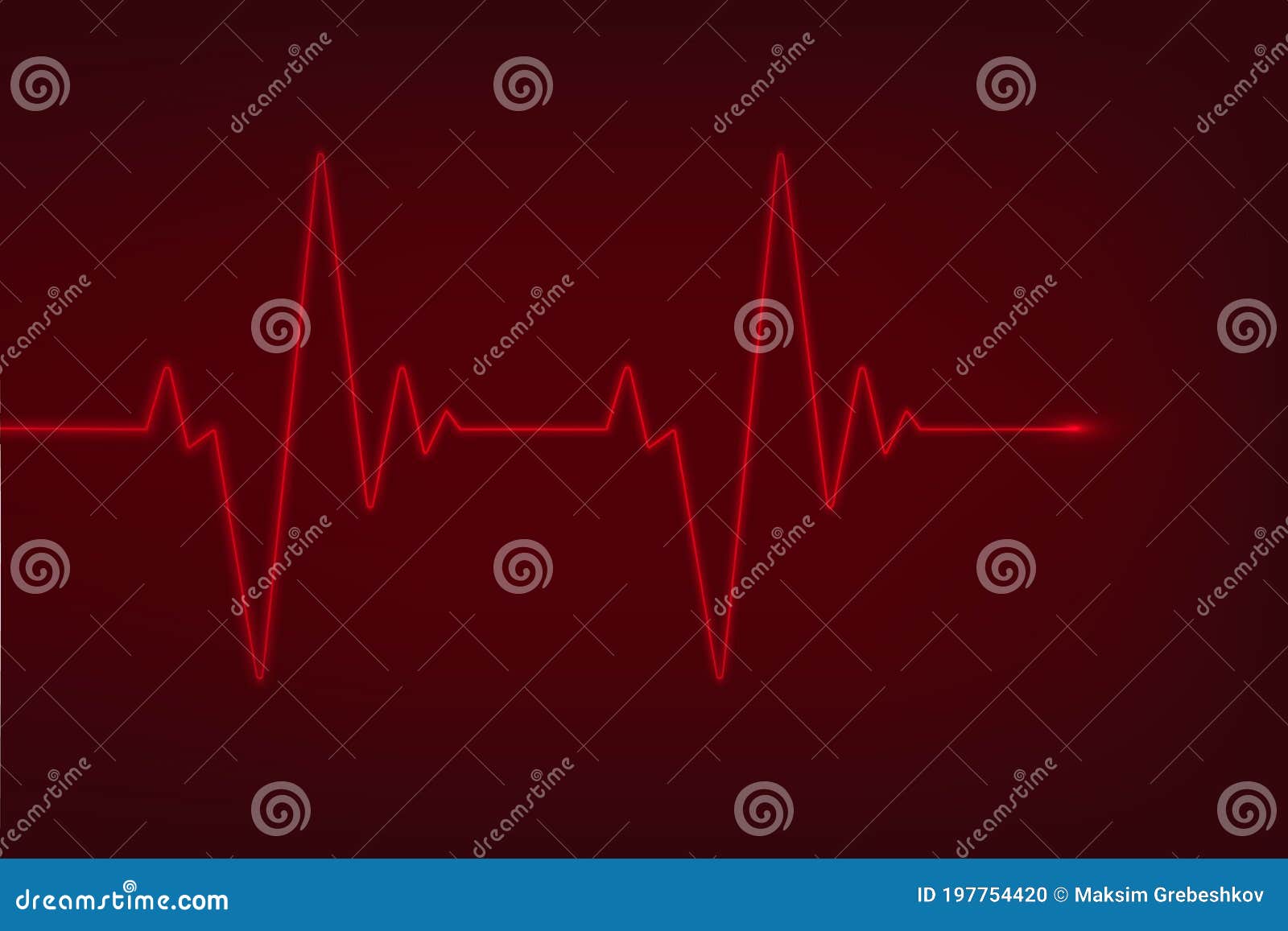 Heartbeat Neon Light Effect. Ecg Heart Pulse Stock Illustration ...