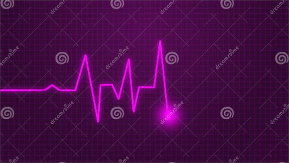 Heartbeat Pattern. Cardiogram in Blue. Electrocardiogram Stock ...