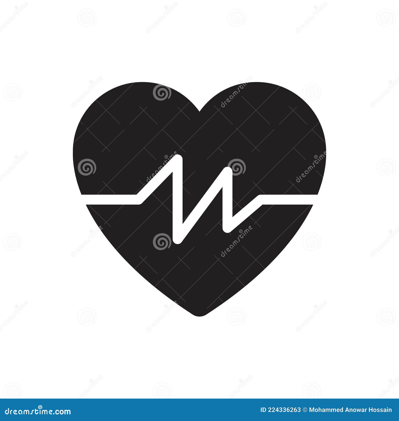 Heartbeat Pulse Icon - Cardiology Vector Stock Vector - Illustration of ...