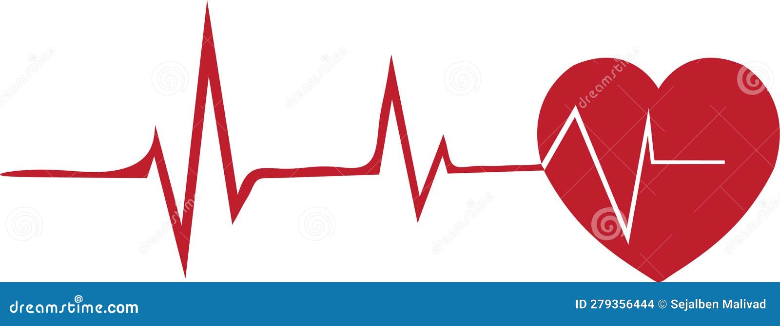 Heartbeat Pulse Line Vector Image Stock Vector - Illustration of ...