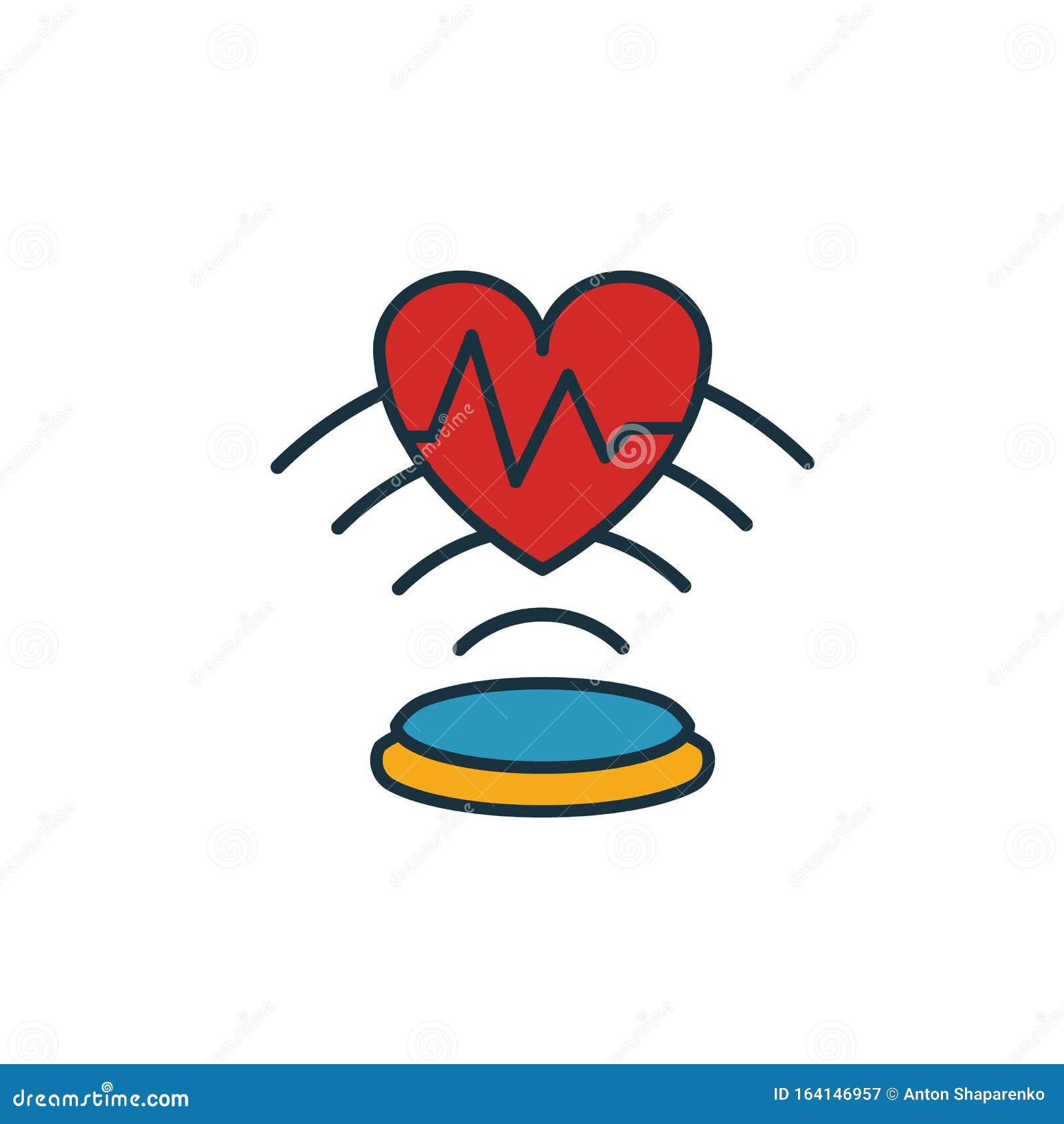 Heartbeat Sensor Icon. Simple Element from Sensors Icons Collection ...