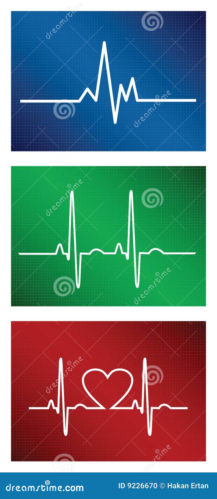 Heartbeat set stock vector. Illustration of health, jogging - 9226670