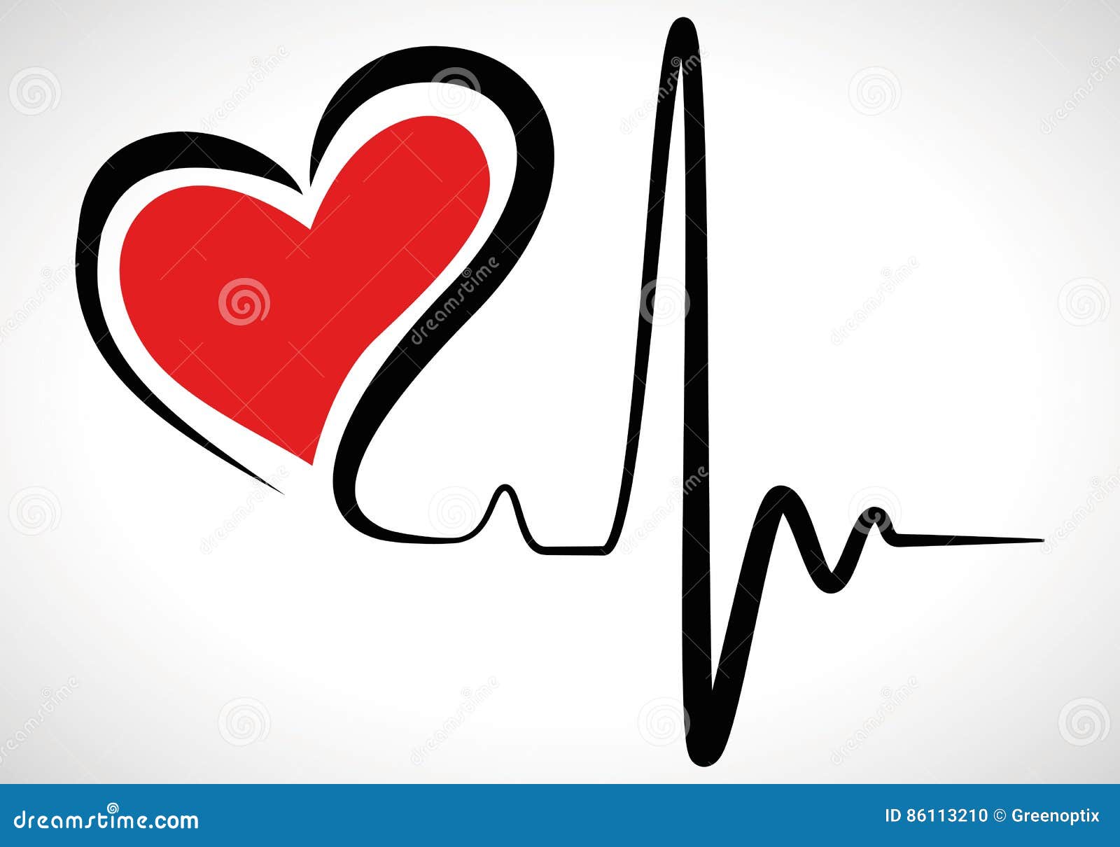 Heartbeat Shape Illustration Stock Vector - Illustration of template ...