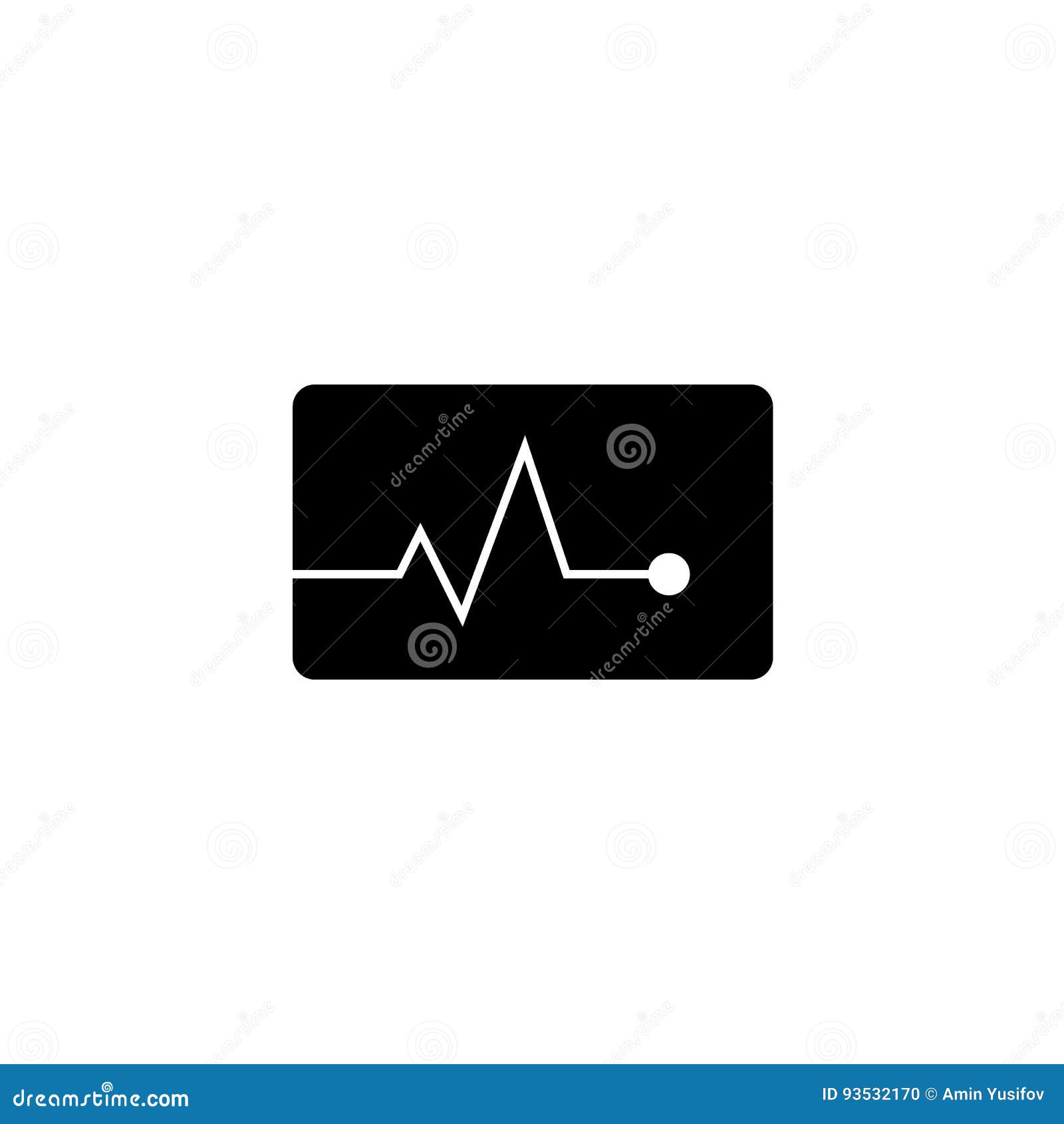 Heartbeat Solid Icon, Medical and Pulse Sign Stock Vector ...