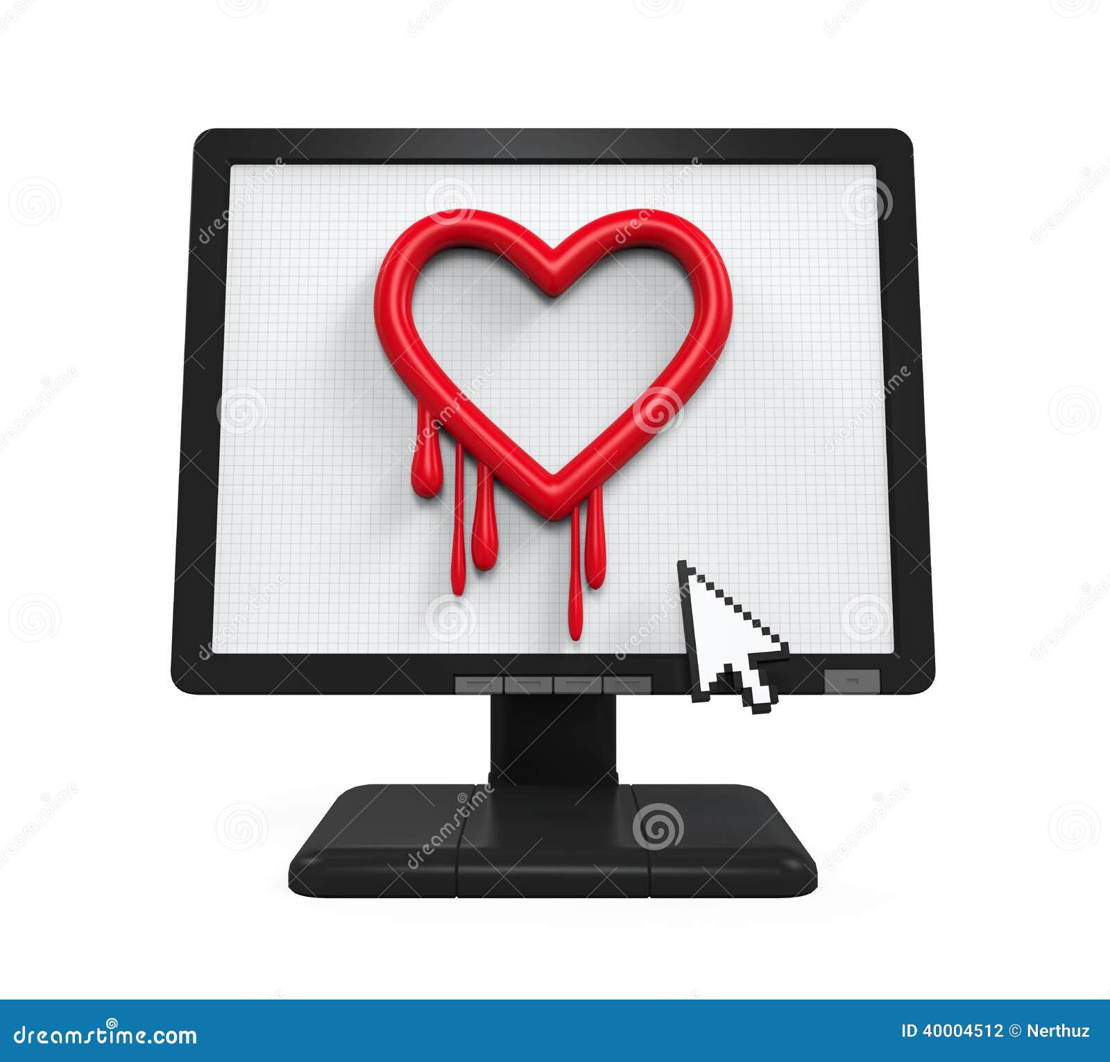 Heartbleed Bug in Computer Screen Stock Illustration - Illustration of ...