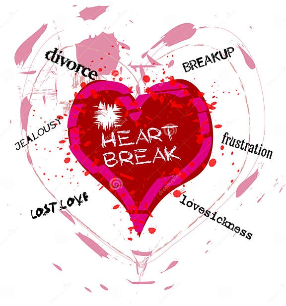 Heartbreak stock vector. Illustration of breakup, frustration - 20546097