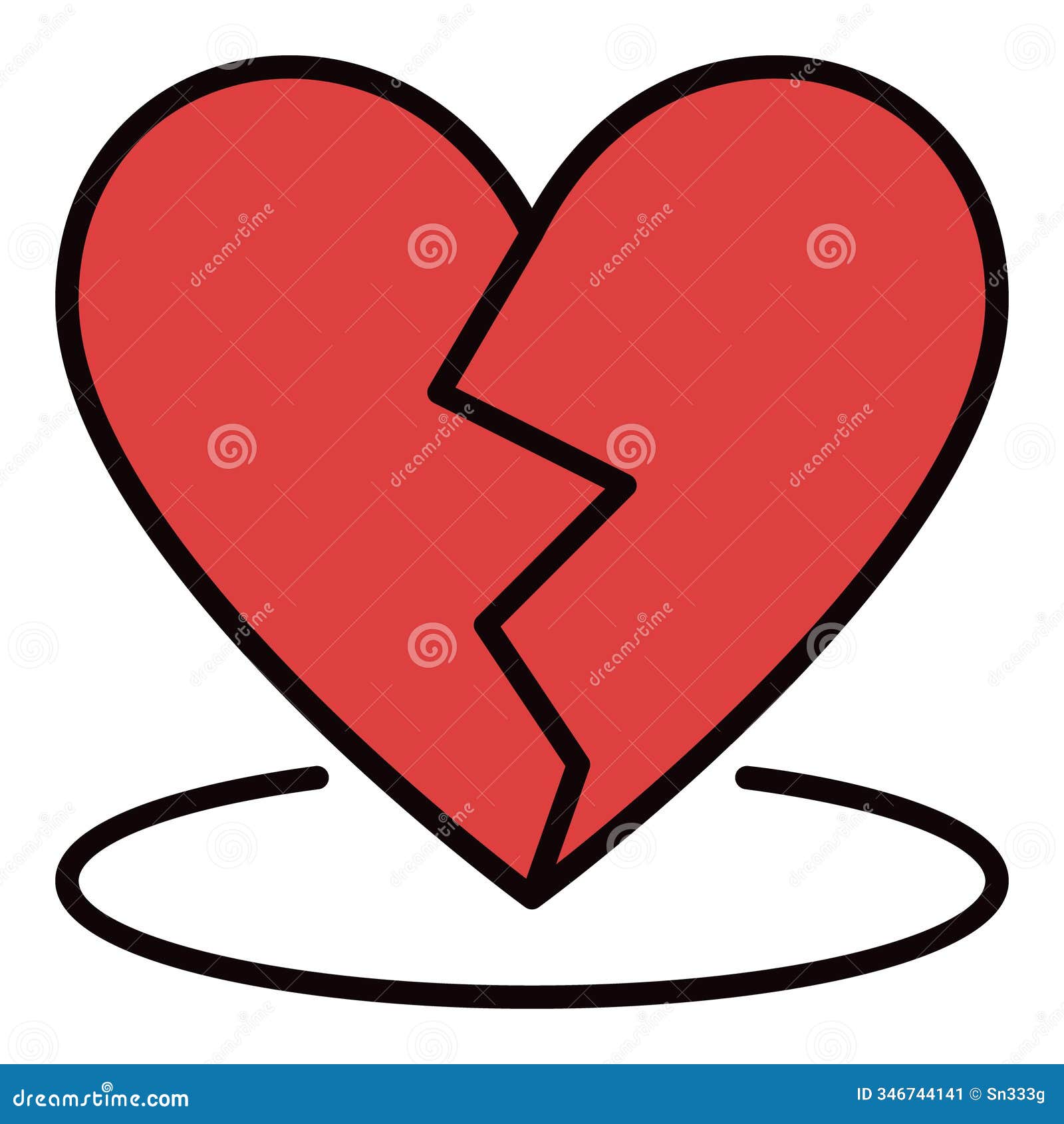Heartbreak Sad Ending Vector Red Icon | CartoonDealer.com #346744141
