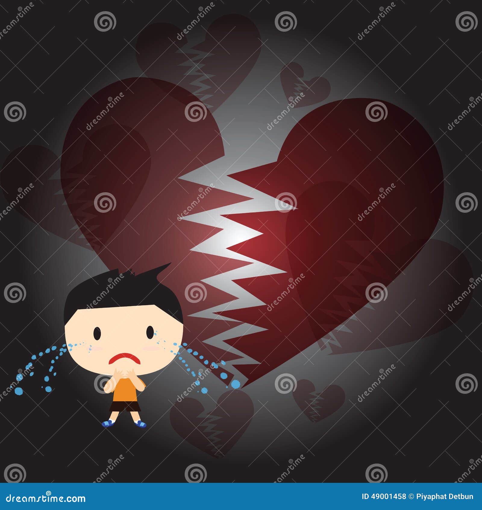 Heartbroken stock illustration. Illustration of adult - 49001458