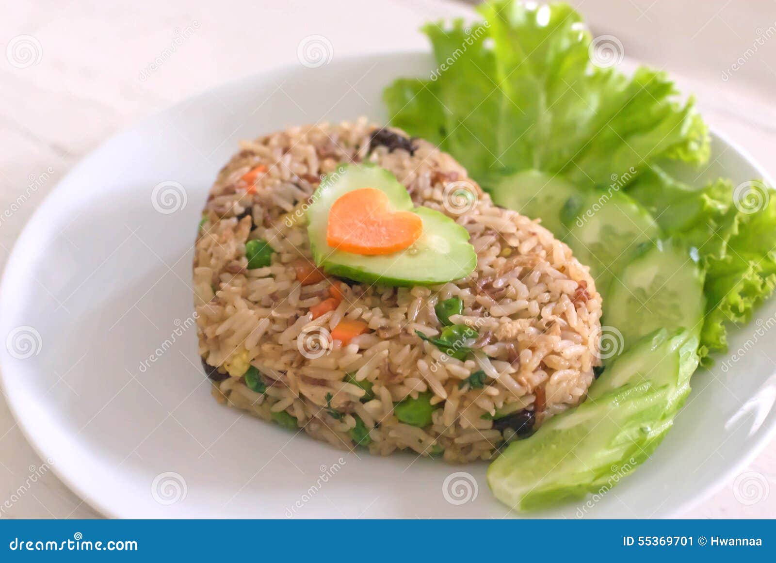 Hearted Shape of Fried Rice Stock Image - Image of menu, hearted: 55369701