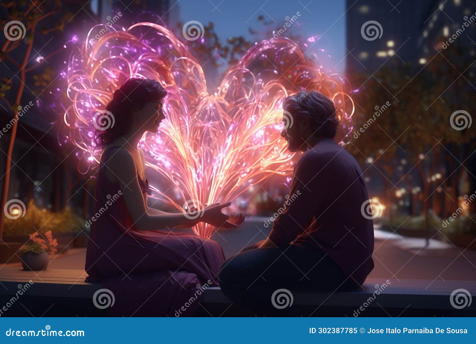 Heartfelt Moments of Connection between Loved Stock Illustration ...