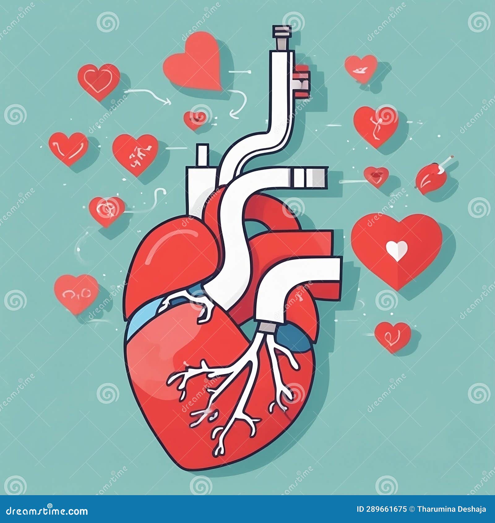 Heartfelt Transformations: AI-Generated Art for World Heart Day Stock ...