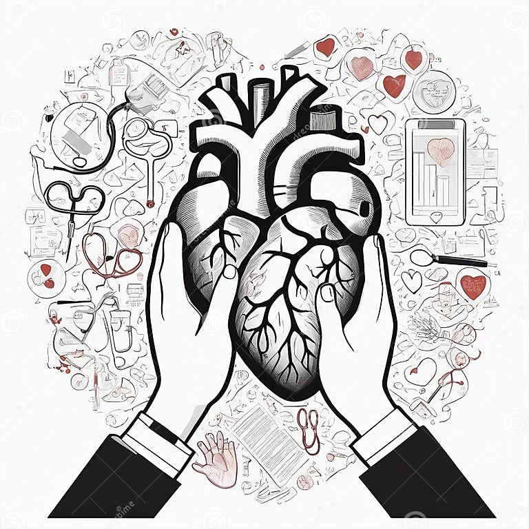 Heartfelt Transformations: AI-Generated Art for World Heart Day Stock ...