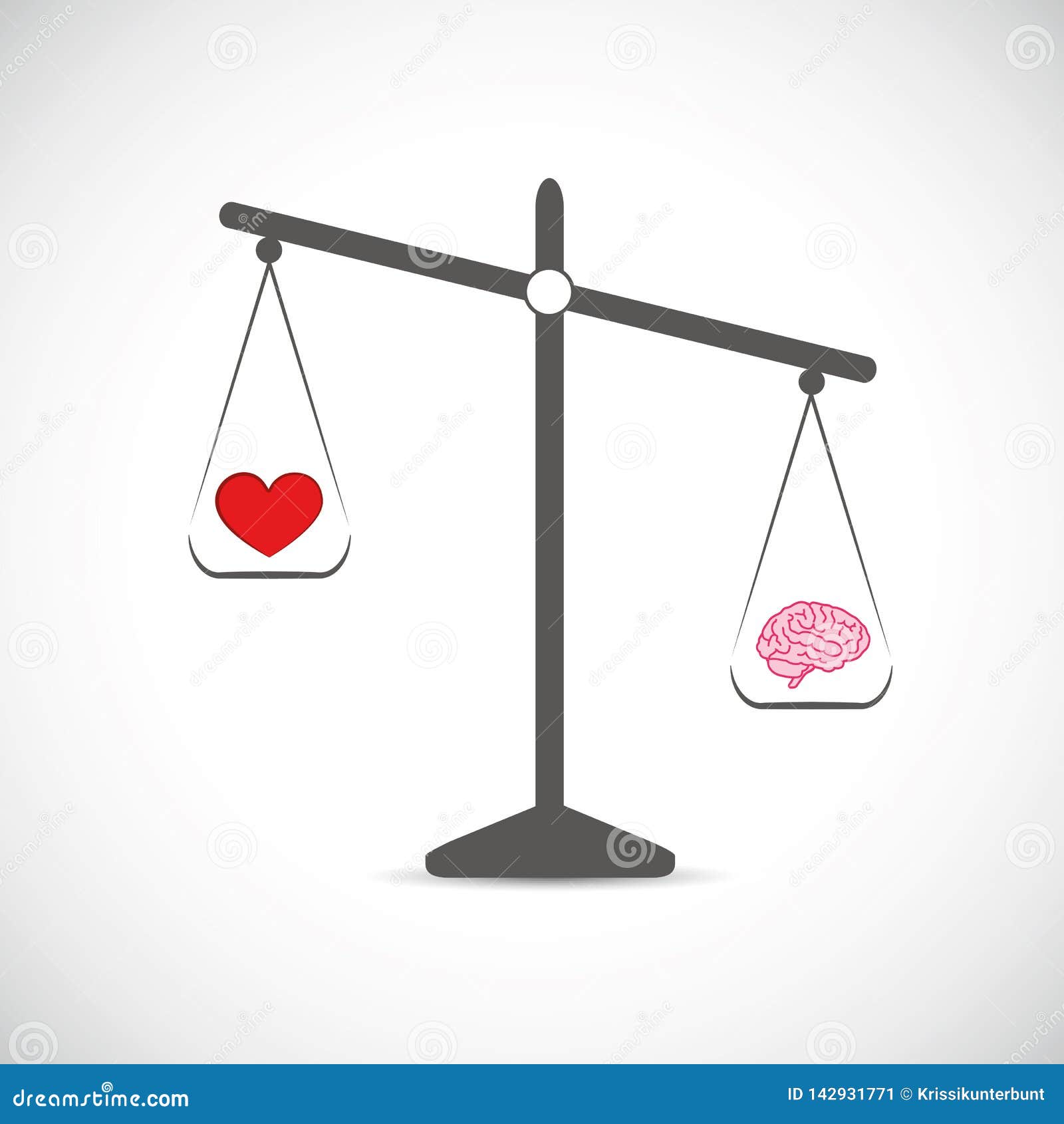 Hearth and Brain in Balance in Balance Stock Vector - Illustration of ...