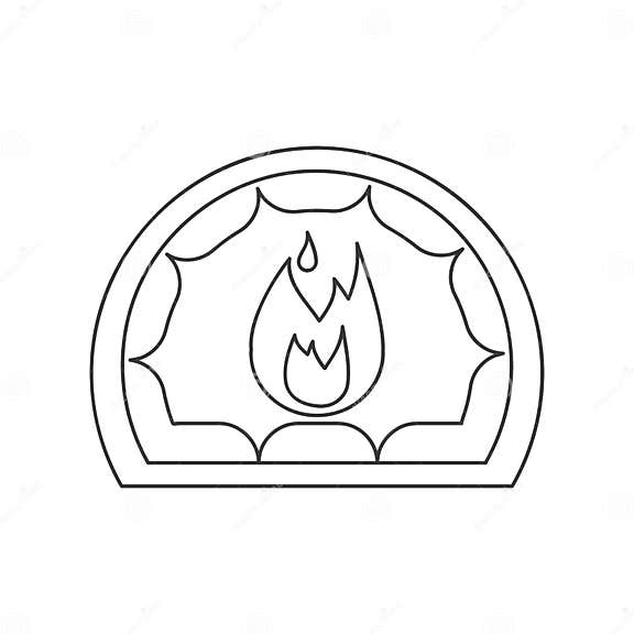Hearth Icon Vector stock vector. Illustration of traditional - 170134921
