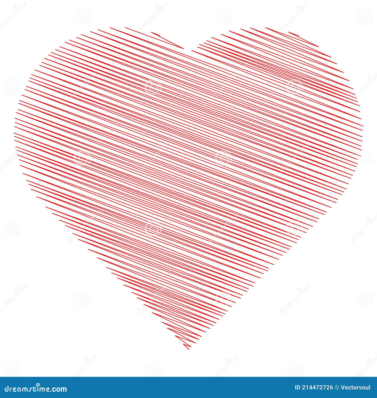 Hearth Shape with Scribble, Doodle Style Stock Vector - Illustration of ...