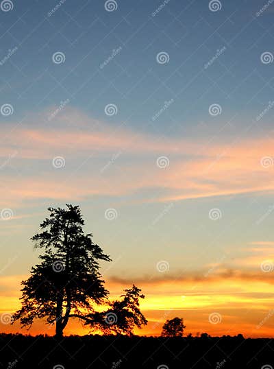 Heartland Sunset stock image. Image of evening, field - 2142457
