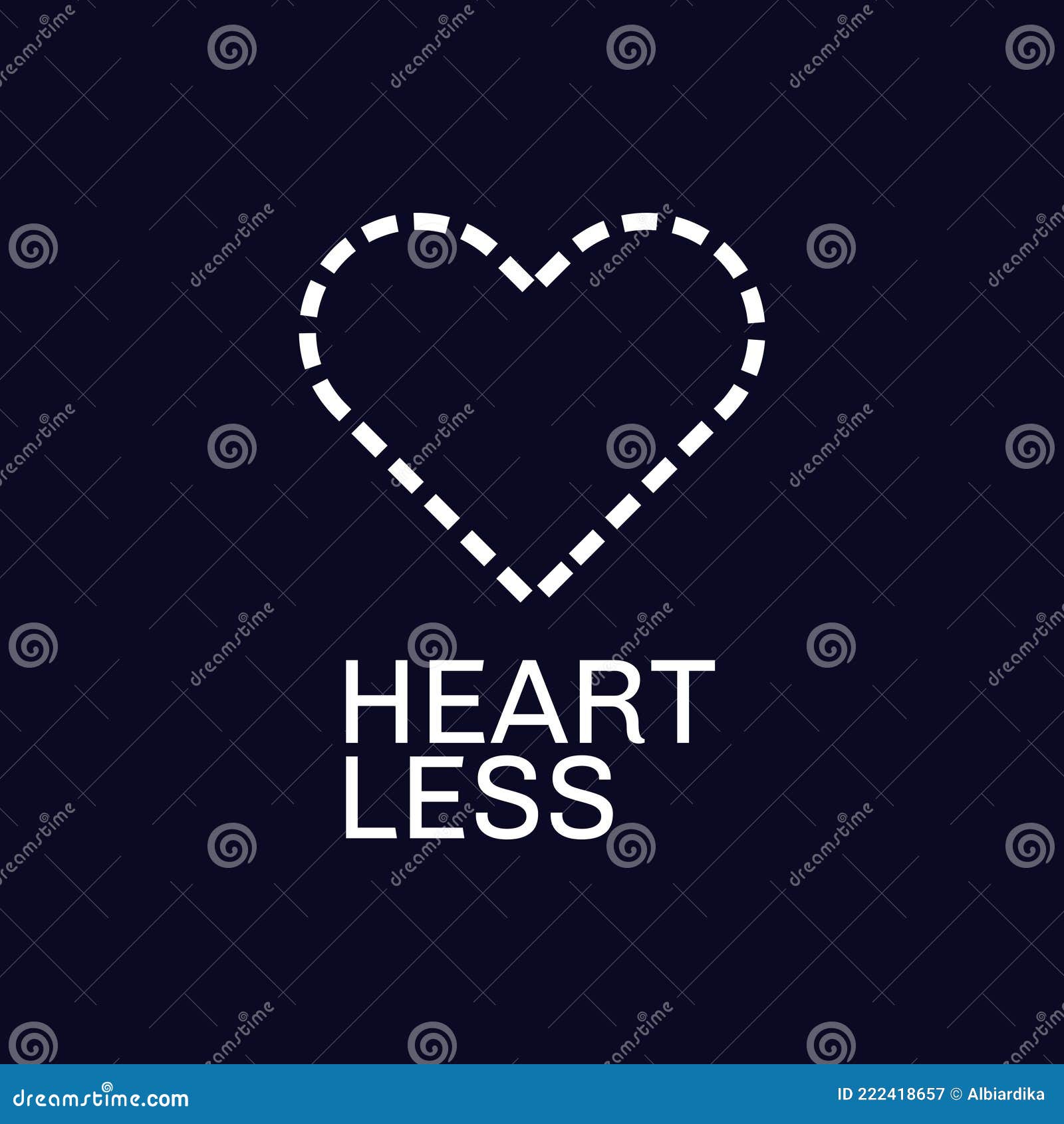 Heartless Love Abstract Logo Concept Design Stock Vector - Illustration ...