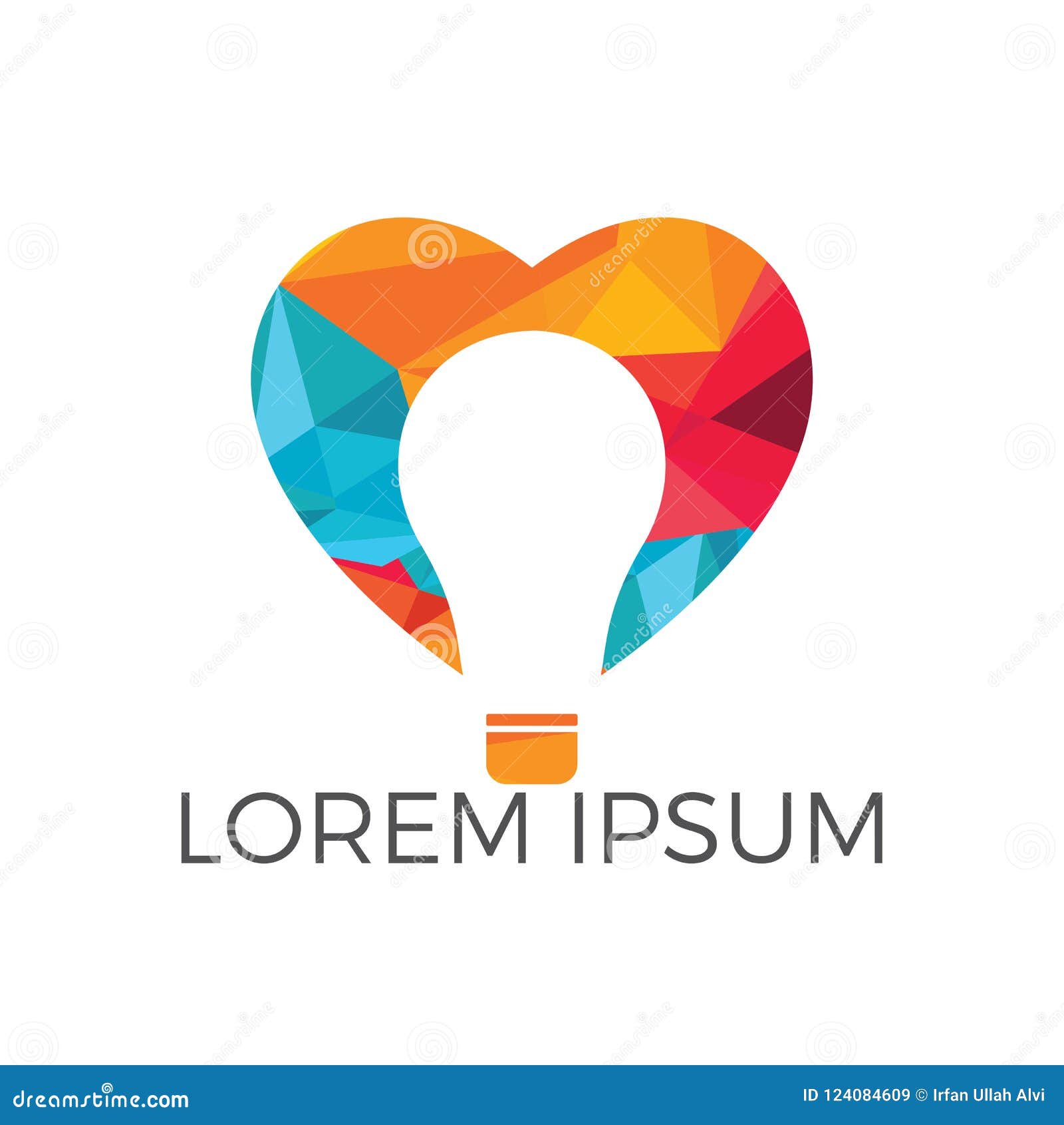 Heartlight Logo Design ilustración del vector. Ilustración de piense ...