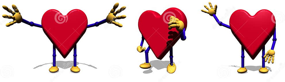 HeartMan stock illustration. Illustration of love, running - 1133133