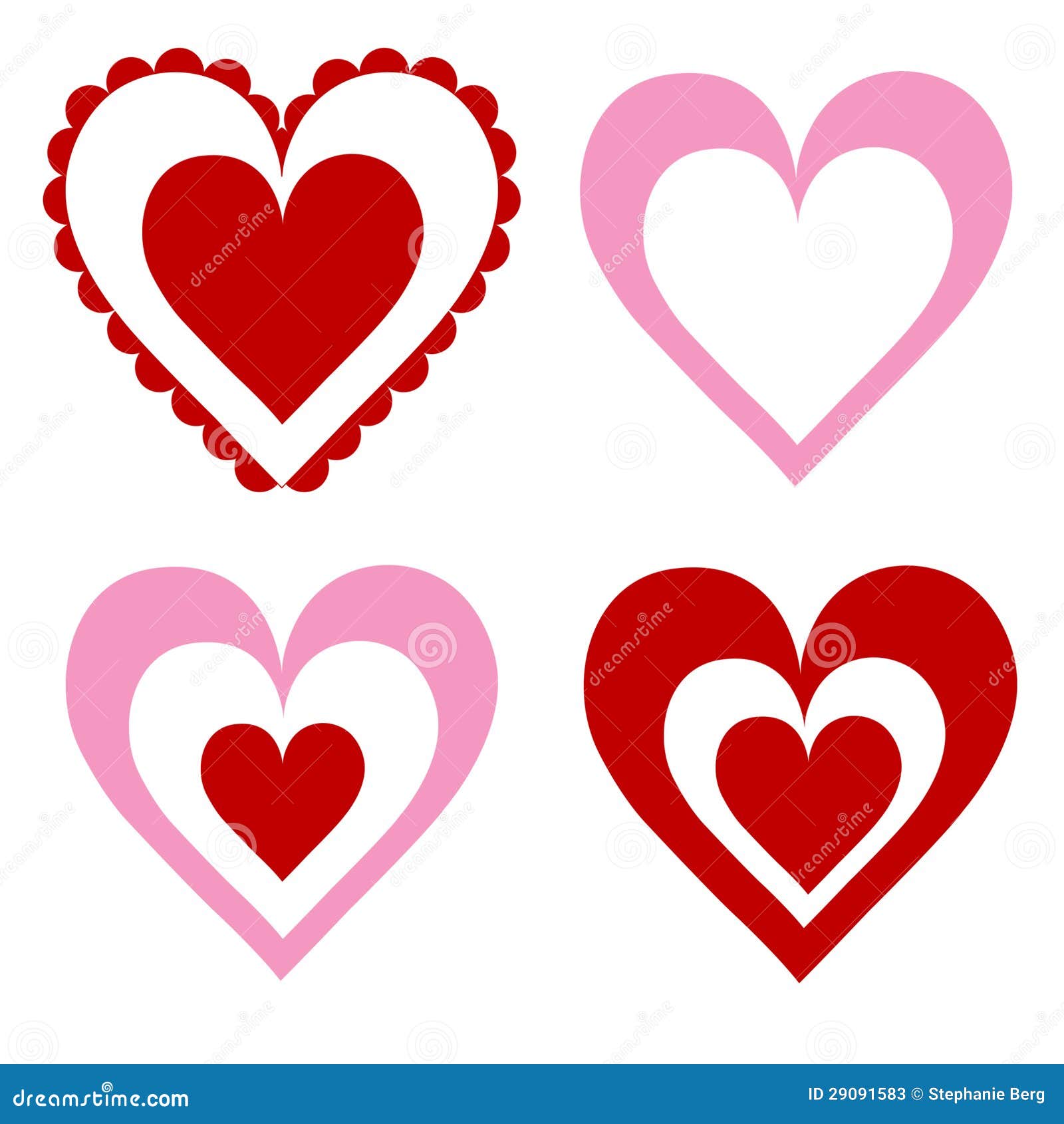 Different Heart Styles Stock Illustrations – 614 Different Heart Styles ...