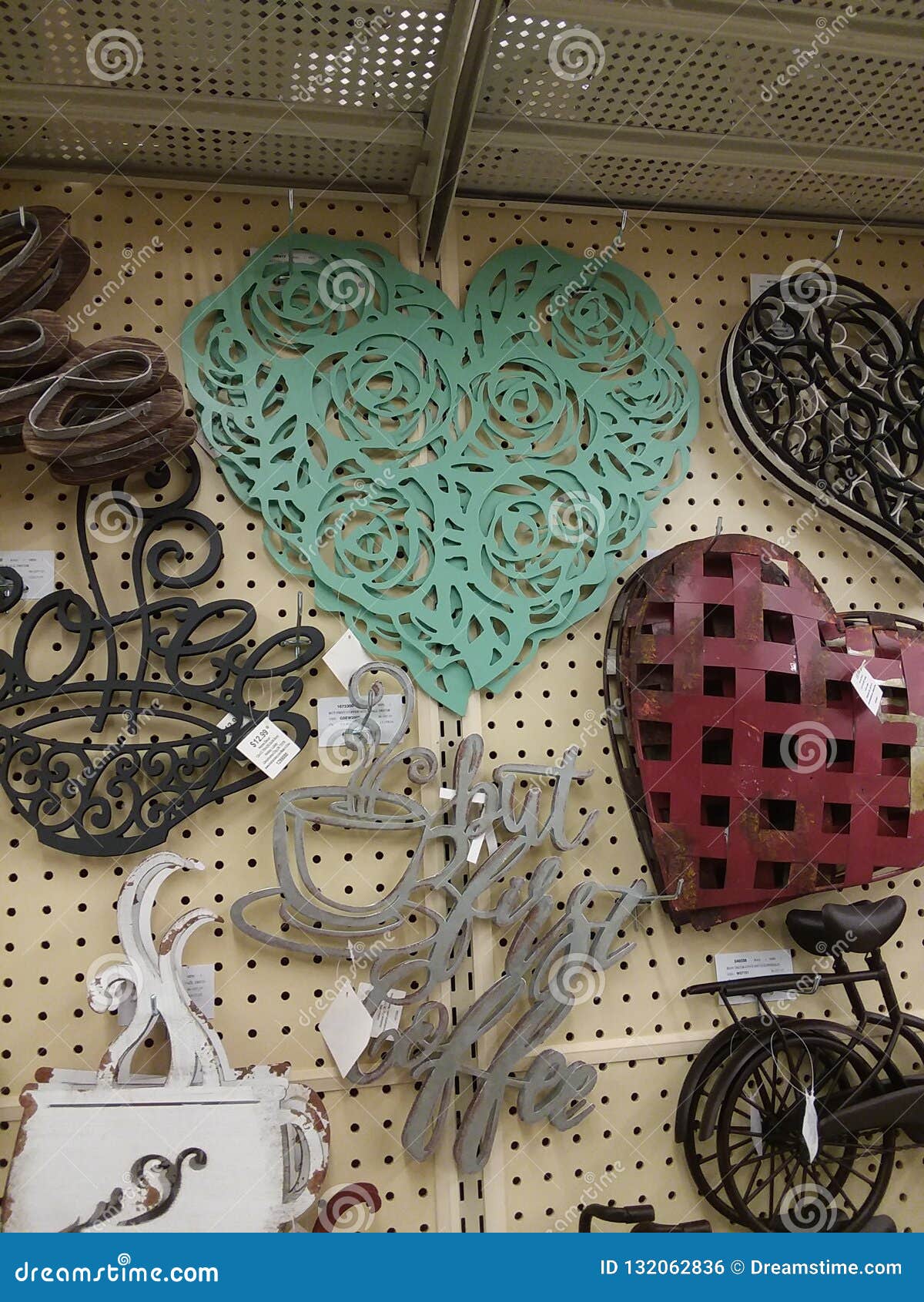 Hearts editorial photo. Image of hearts, store, blue - 132062836