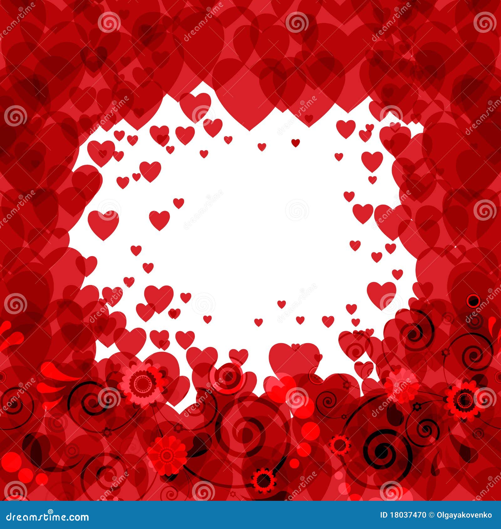 Hearts background. stock vector. Illustration of trendy - 18037470