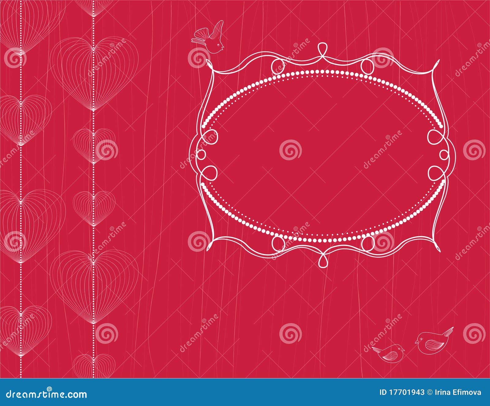 Hearts Background with Frame Stock Vector - Illustration of heart ...