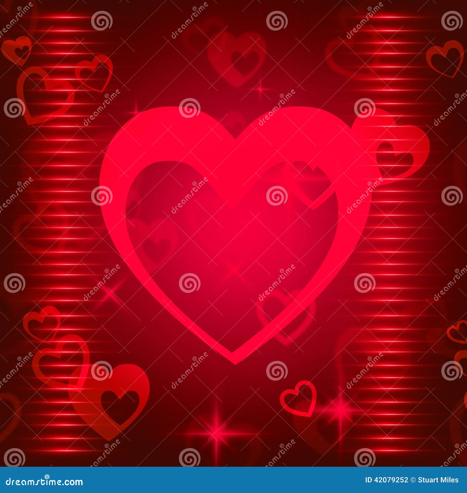 Hearts Background Shows Romance Attraction and Affection Stock ...