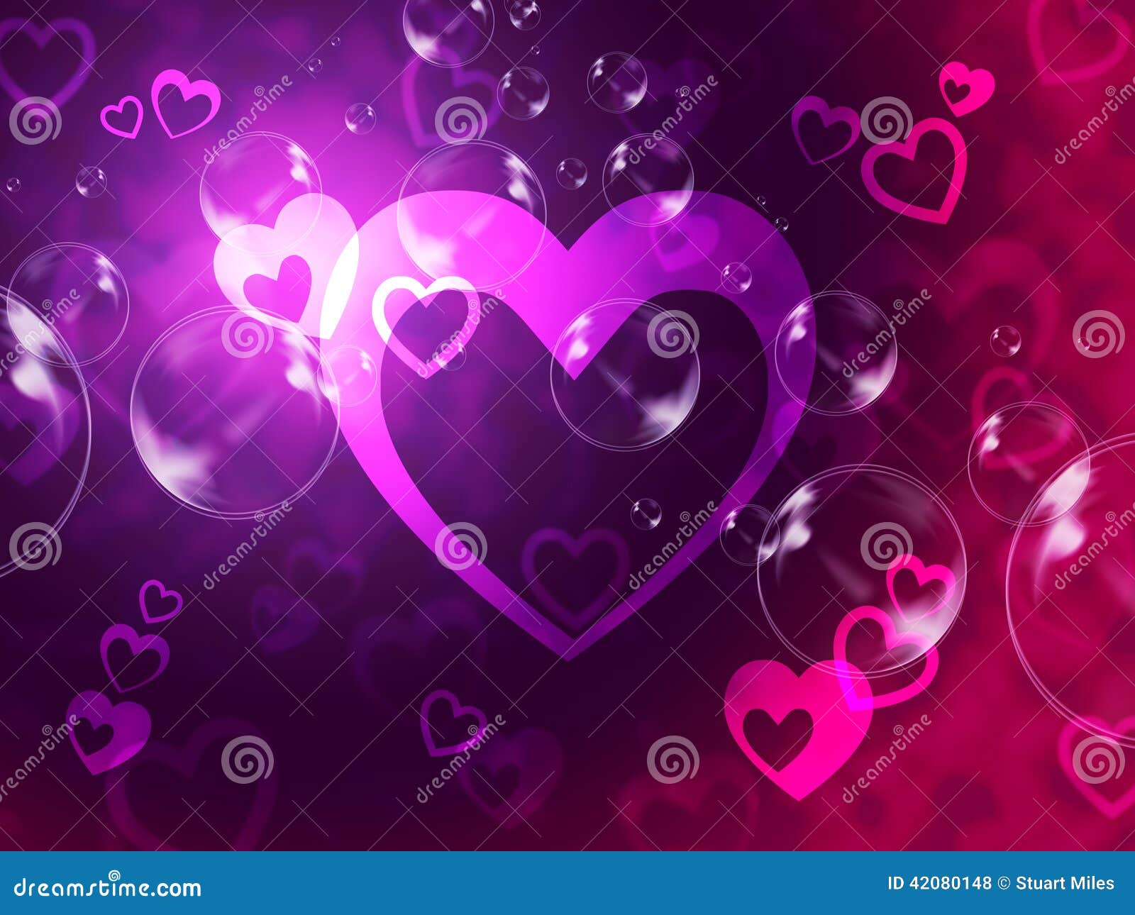 Hearts Background Shows Romantic Relationship and Marriage Stock ...