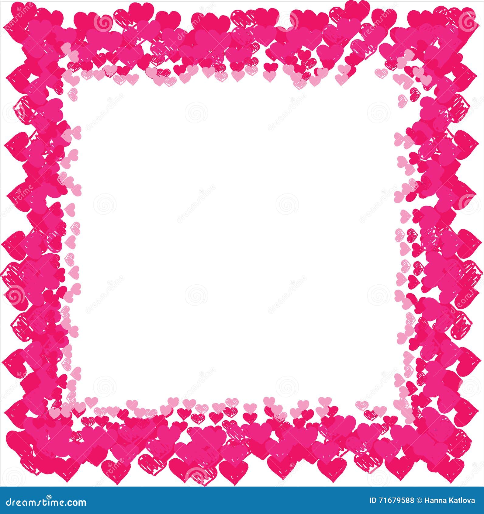 Hearts on Background Vector Illustration. Hearts Photo Frame Stock ...