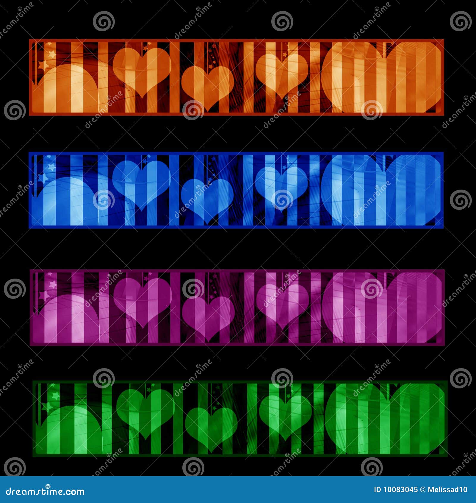 Hearts banner stock illustration. Illustration of style - 10083045