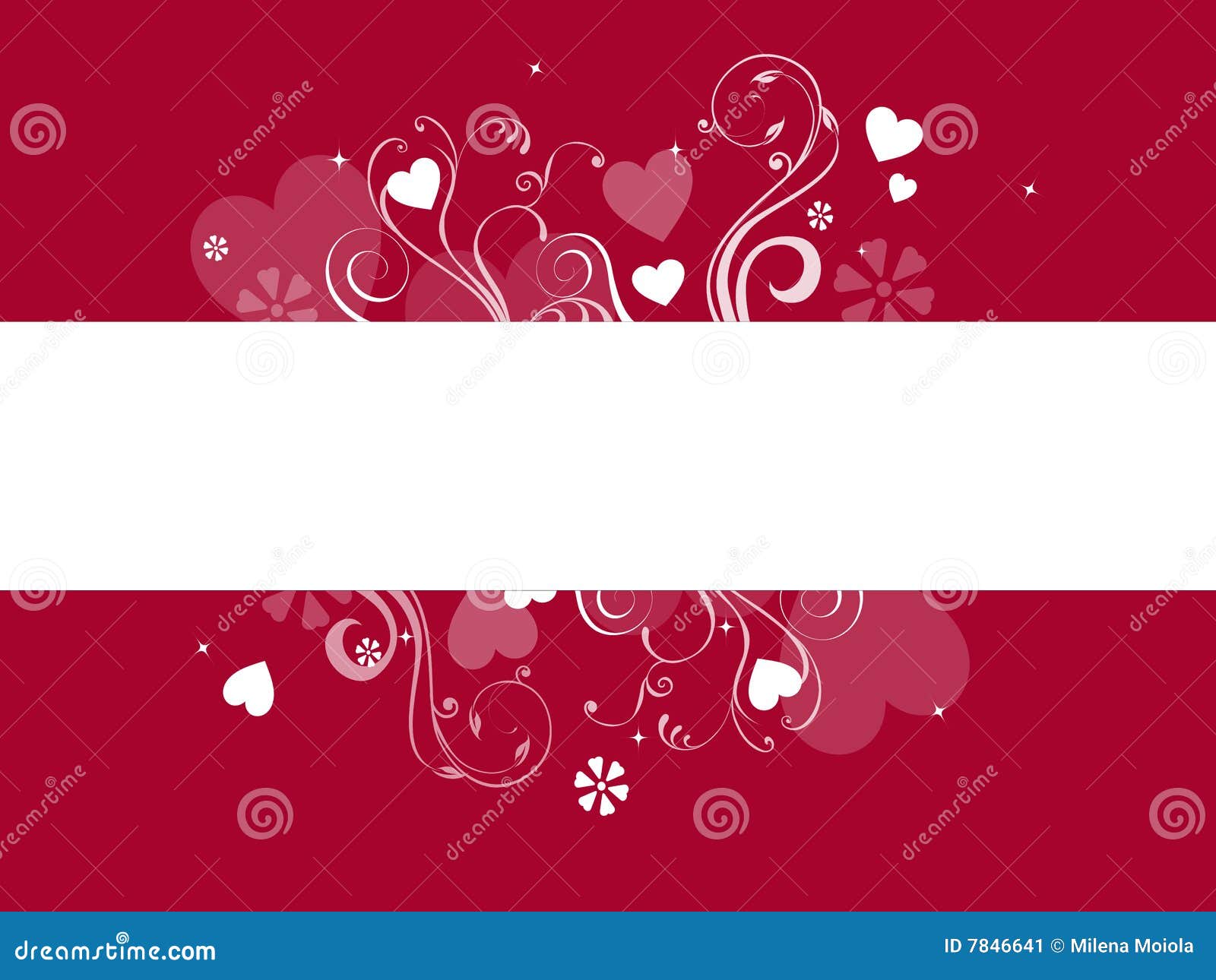 Hearts banner stock illustration. Illustration of decoration - 7846641