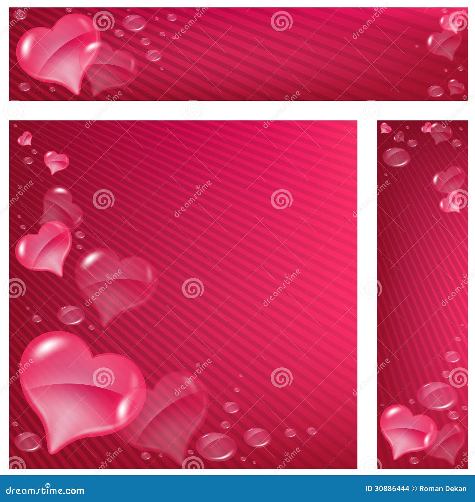 Hearts Banner stock vector. Illustration of romance, banner - 30886444