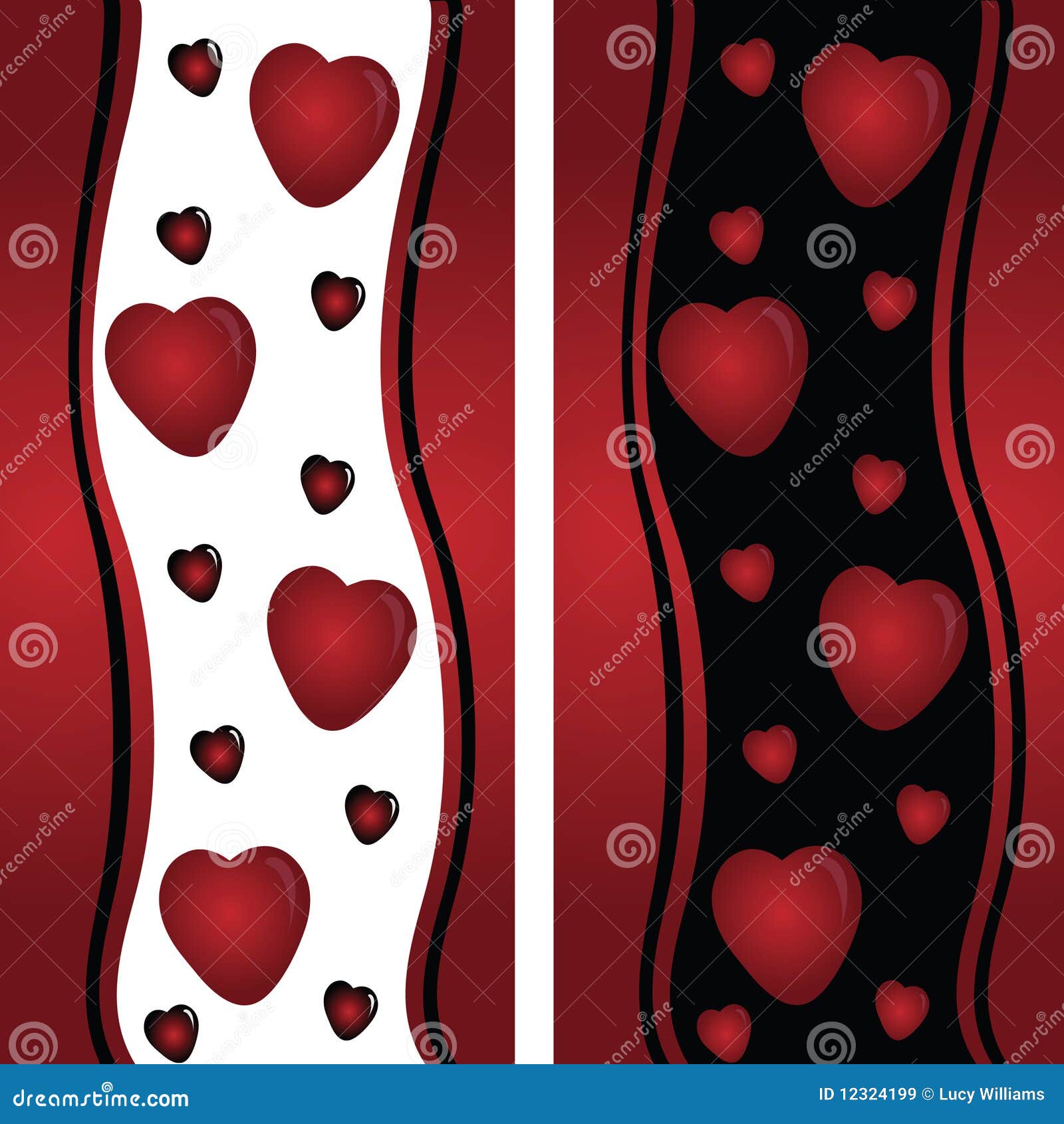 Hearts Banners stock illustration. Illustration of vector - 12324199