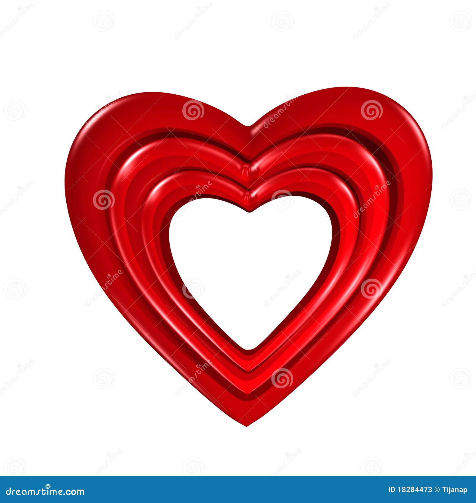 Hearts with Blank Space in the Middle Stock Illustration - Illustration ...