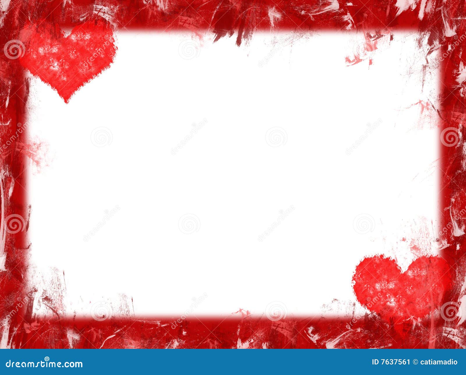 Hearts Border Stock Image - Image: 7637561
