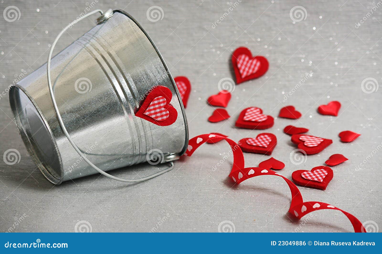 Hearts in a Bucket stock photo. Image of silver, passion - 23049886