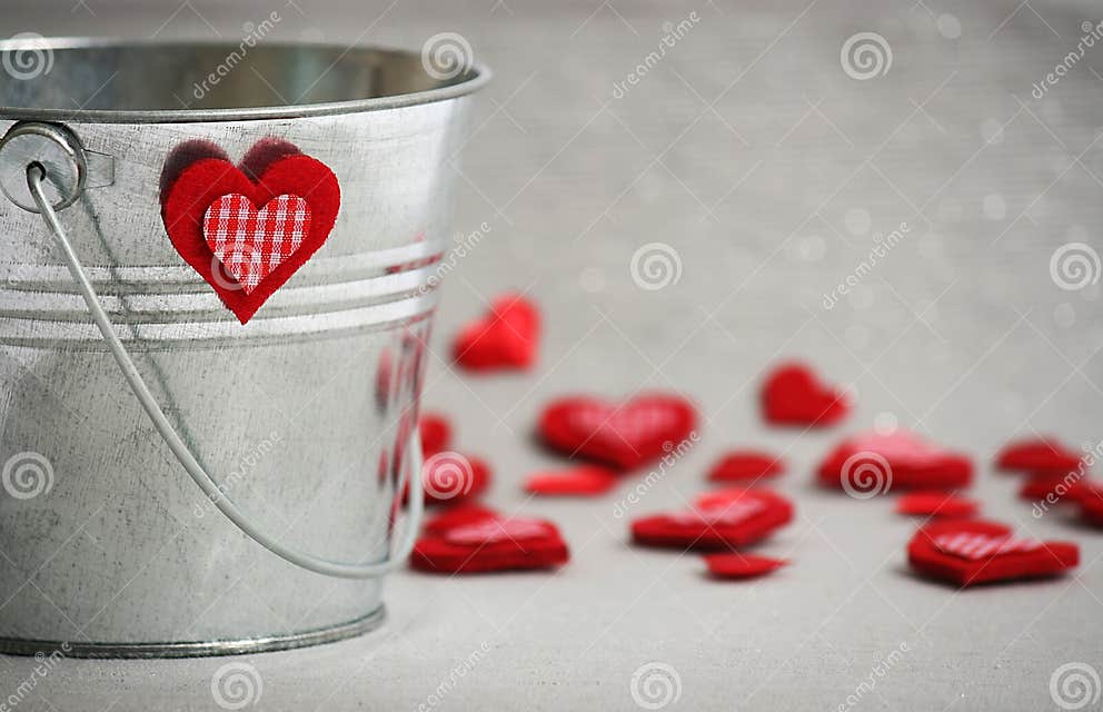 Hearts in a Bucket stock image. Image of celebration - 23049903