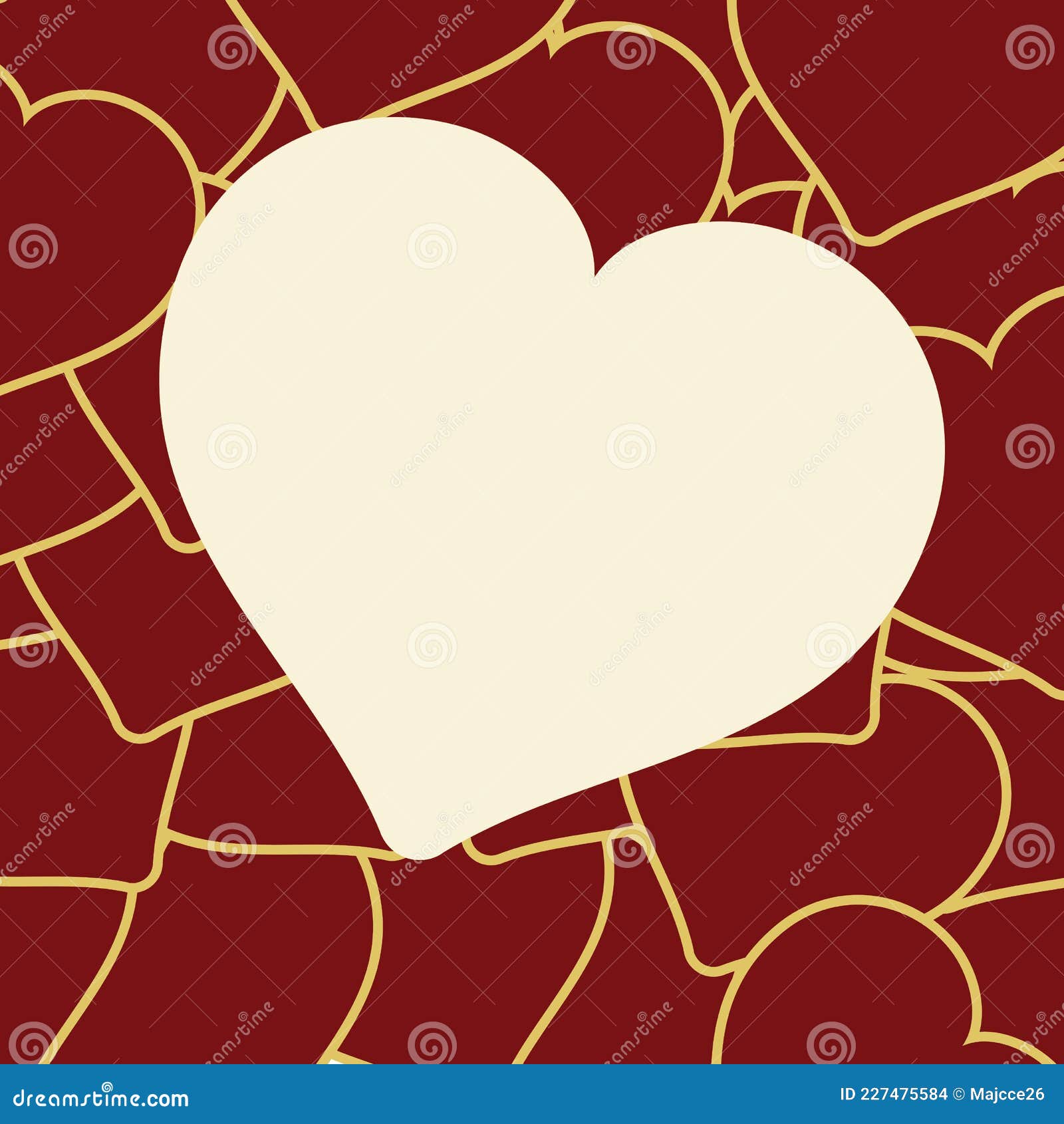 Hearts Card Background Abstract Romance Love Stock Illustration ...