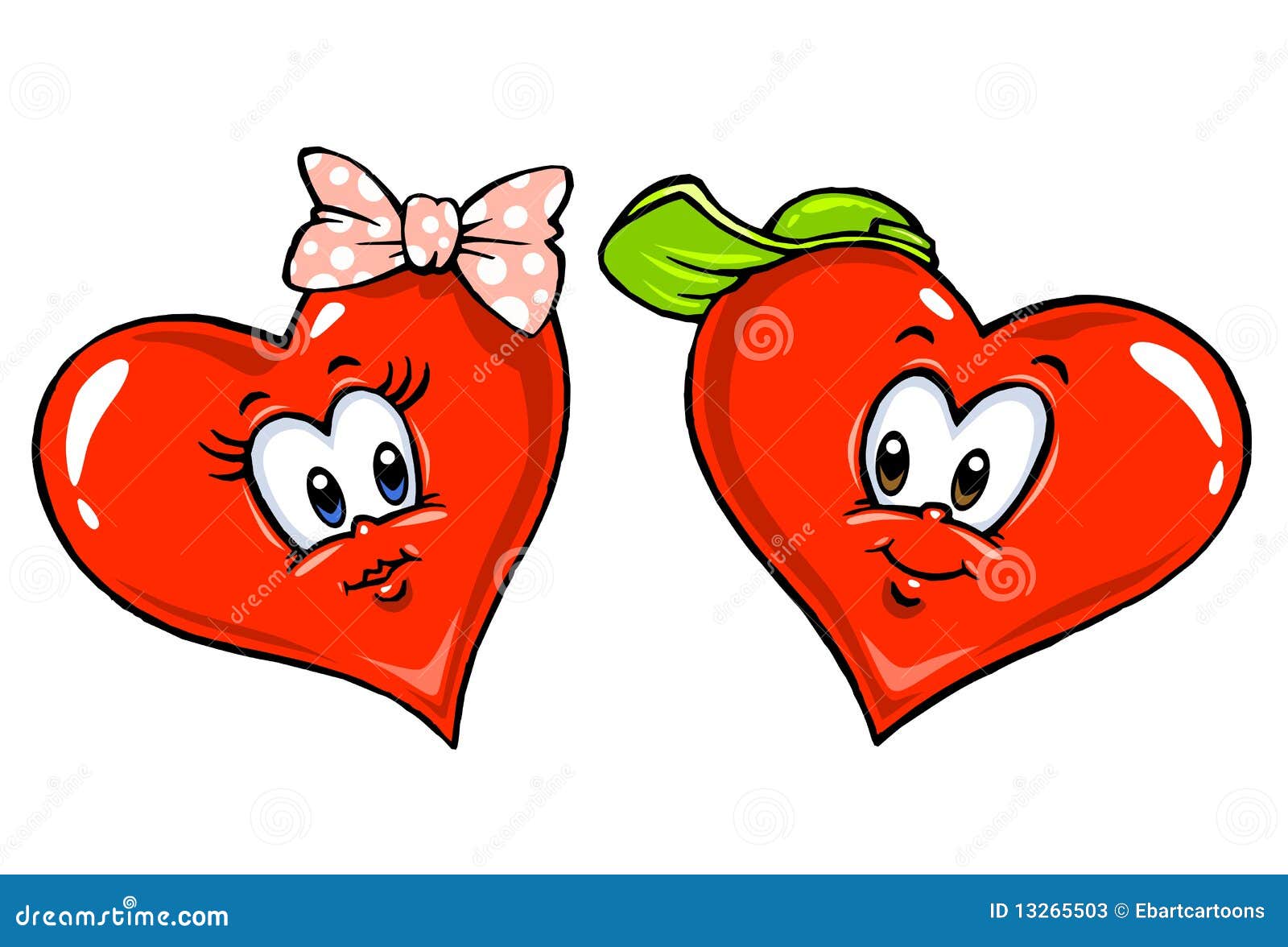 Hearts Cartoon Illustration Stock Photos - Image: 13265503