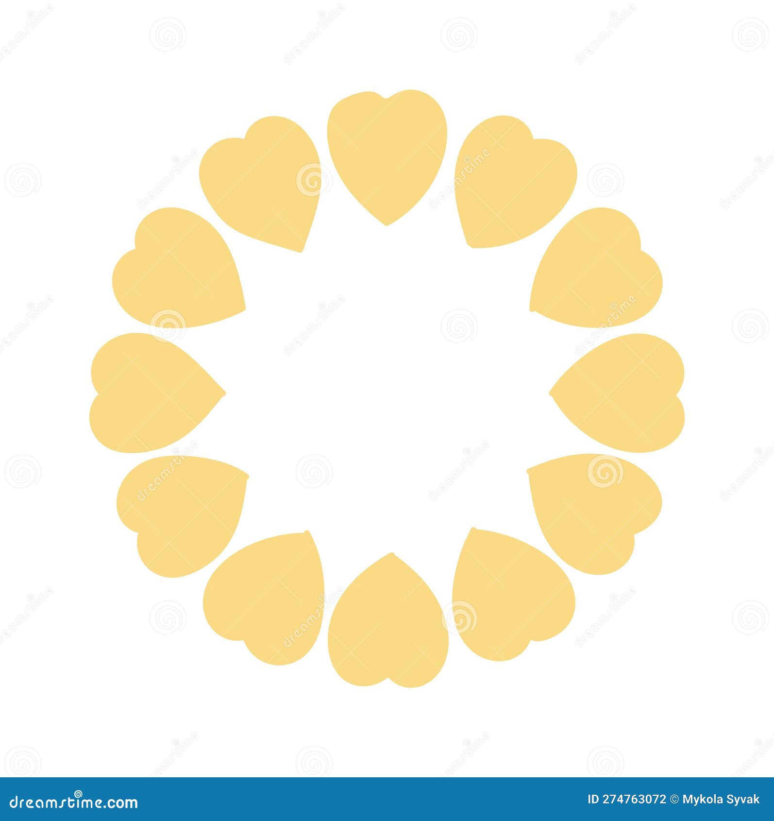 Hearts Circle Frame stock vector. Illustration of card - 274763072