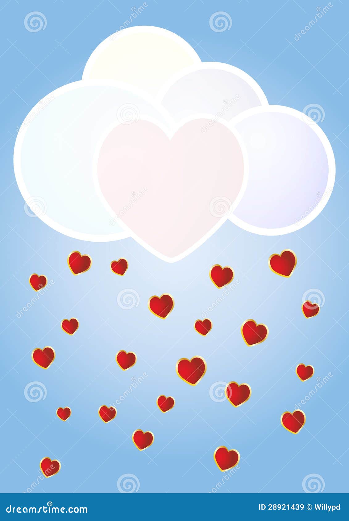 Hearts cloud stock vector. Illustration of blank, beauty - 28921439