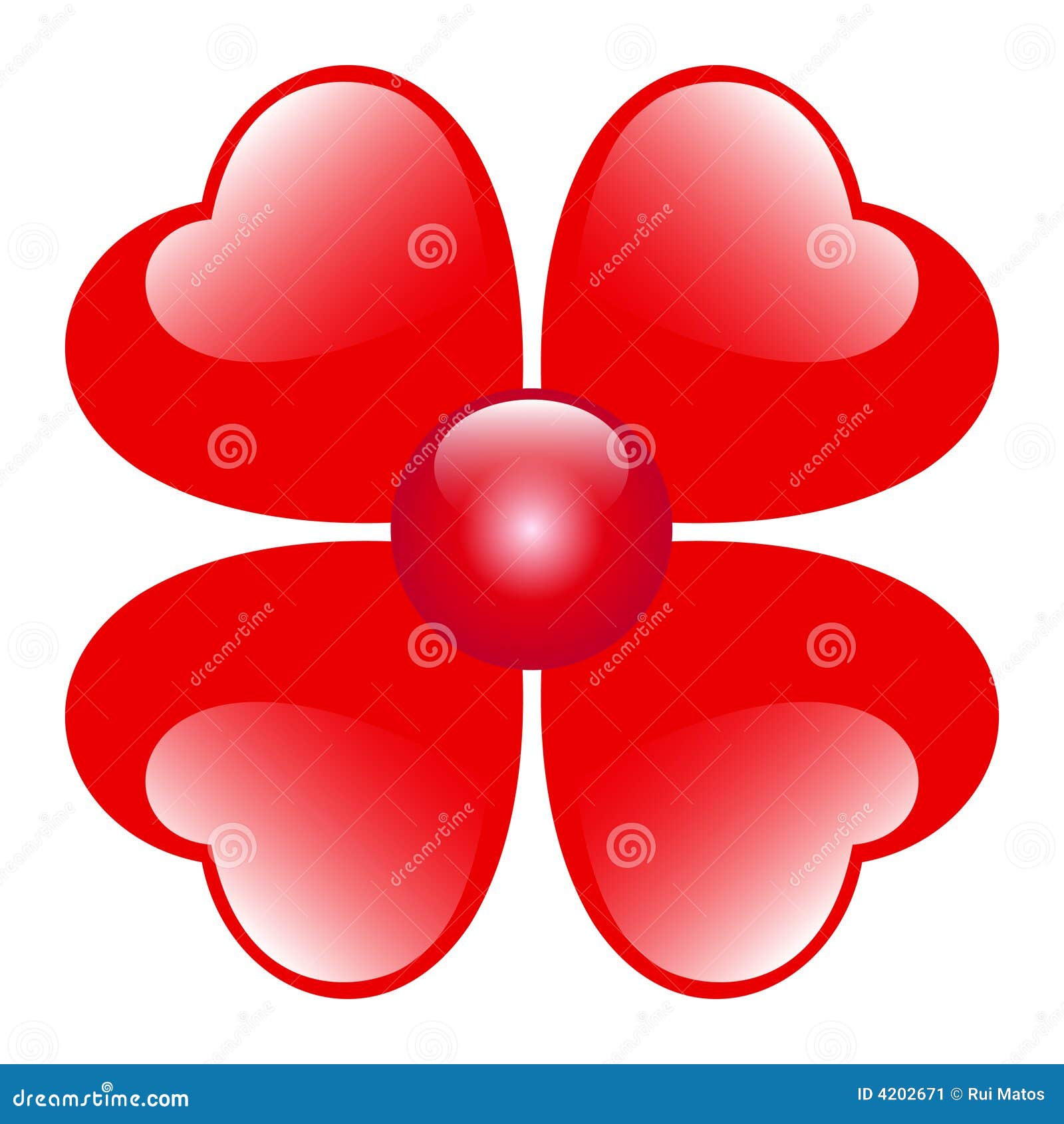 Hearts Clover - Four Leaves Stock Vector - Illustration of gradients ...