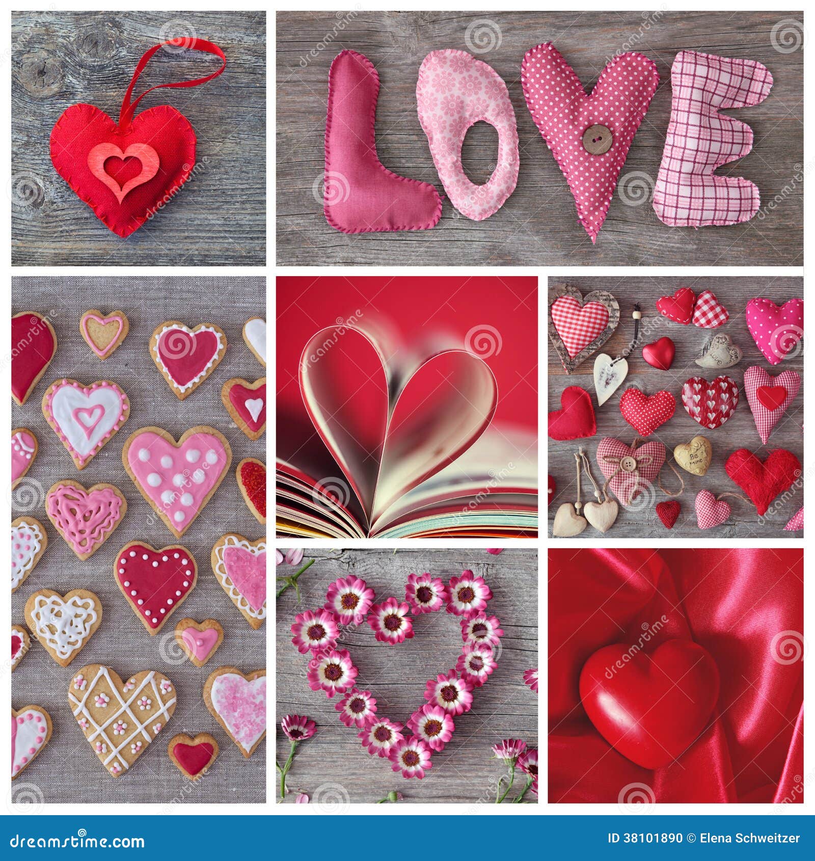 Hearts collage stock photo. Image of cookies, letters - 38101890