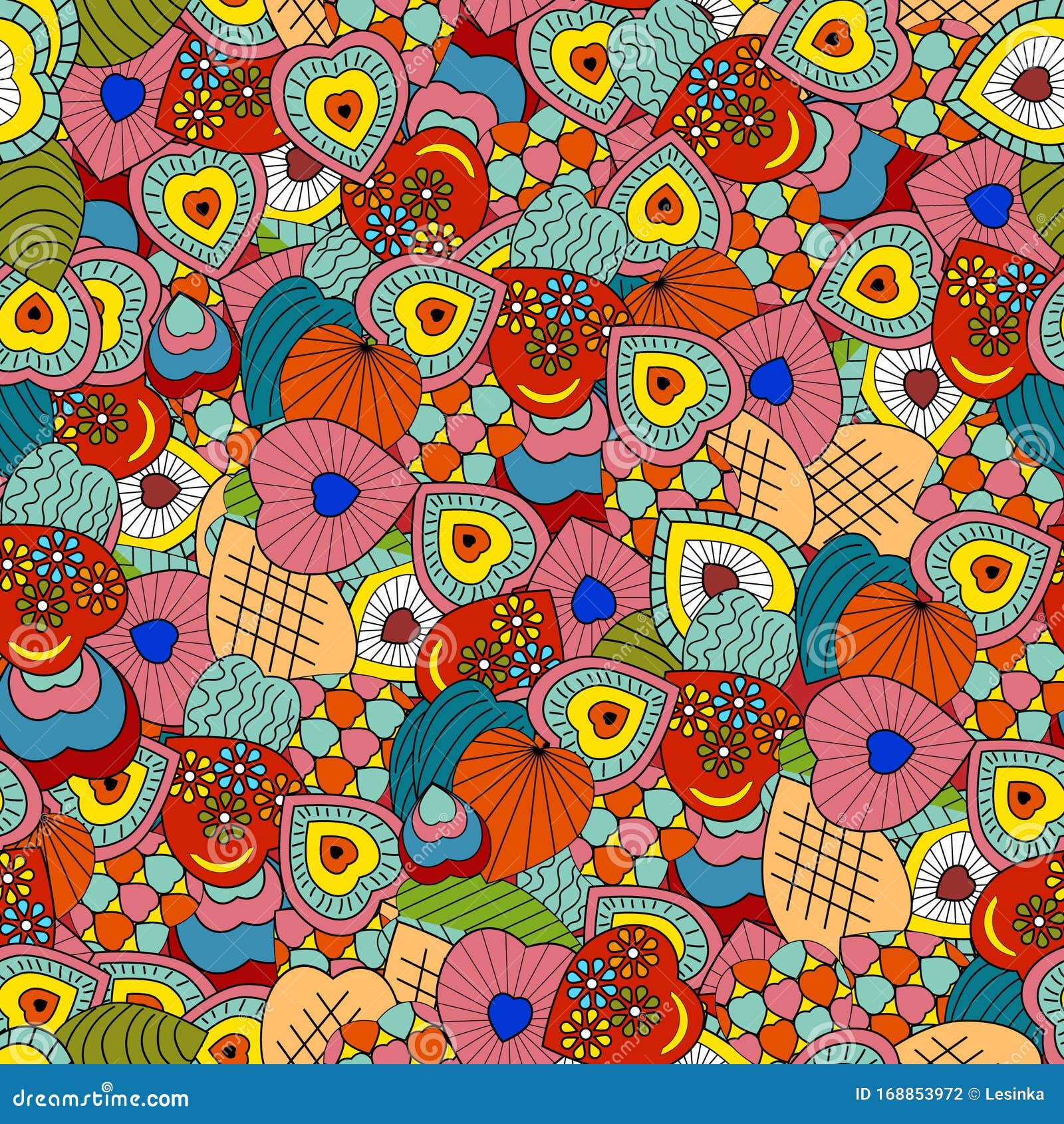 Hearts-collage-seamless-pattern Stock Vector - Illustration of pattern ...