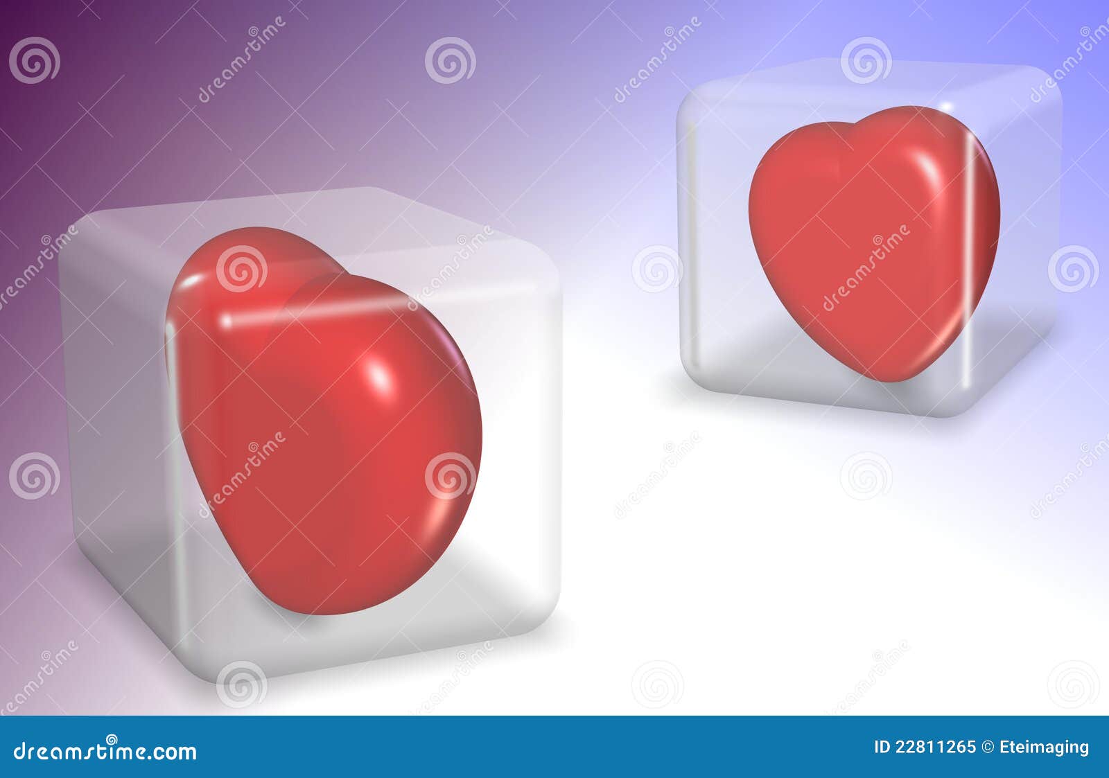 Hearts in cubes stock illustration. Illustration of lonely - 22811265